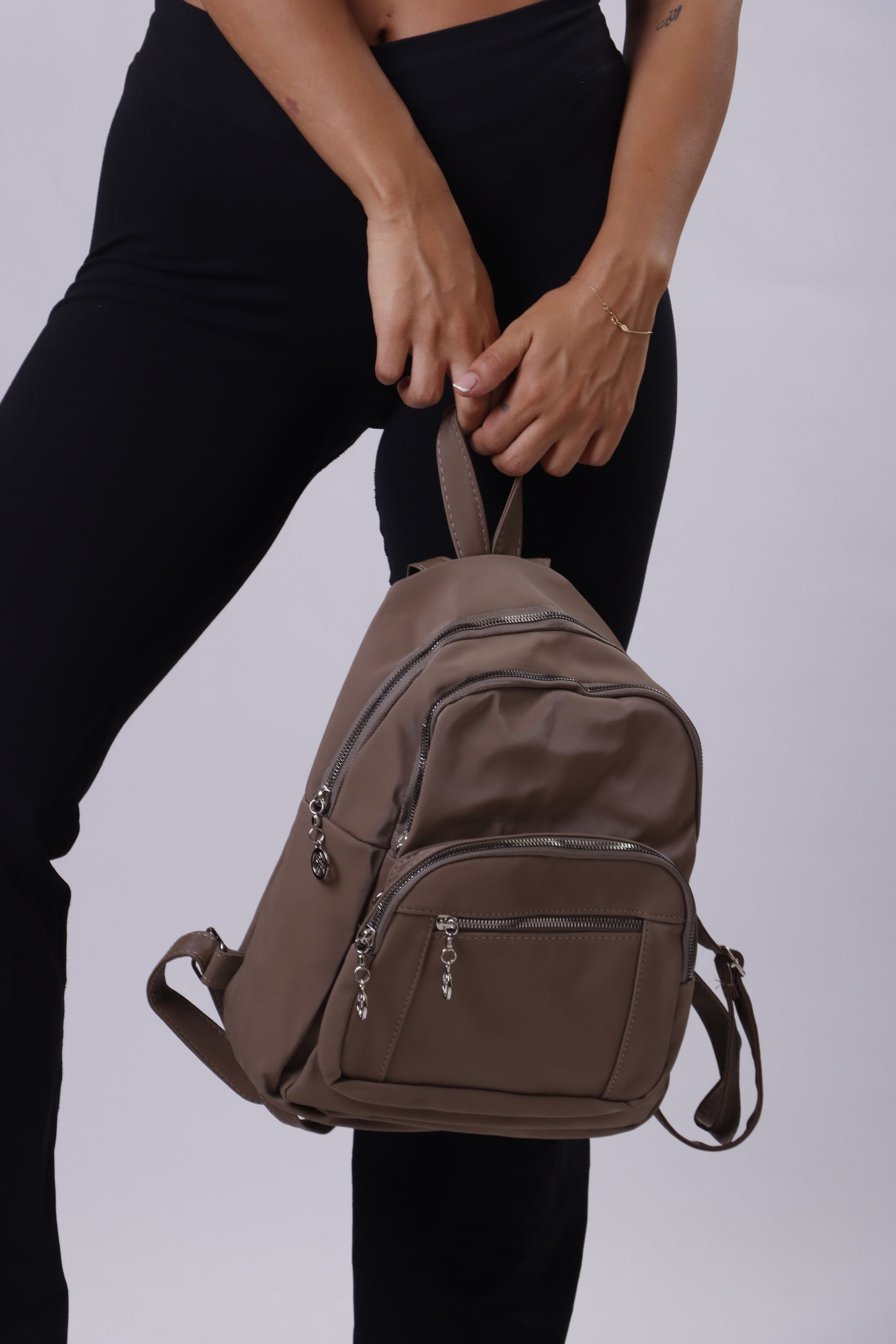 Kelly Backpack - Dark Beige – Dione Beirut